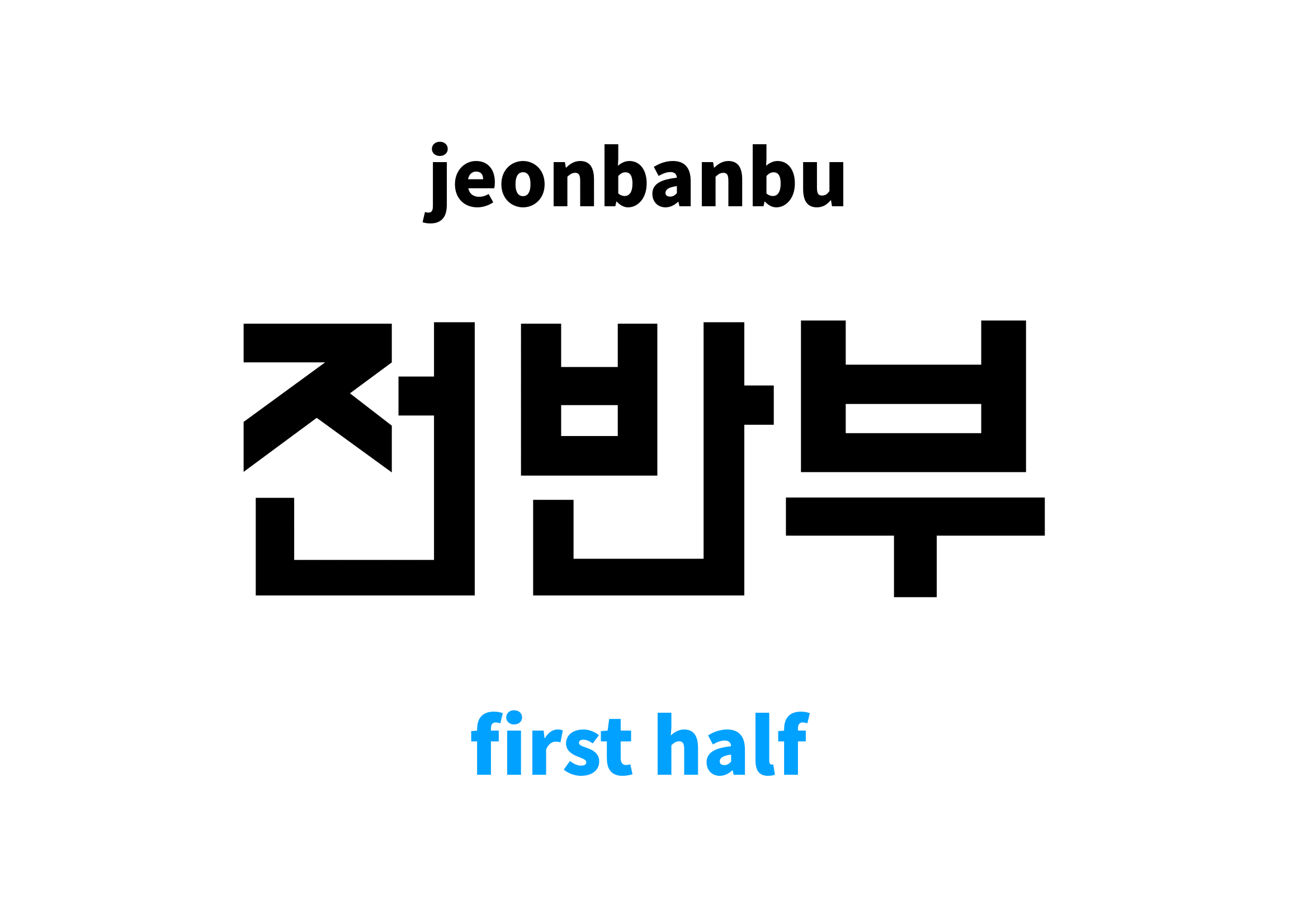 First Half In Korean s Meaning And Pronunciation