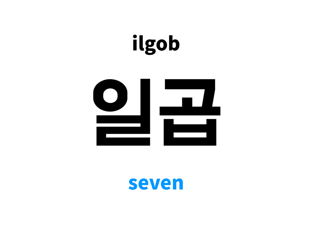 Seven in Korean: 일곱's meaning and pronunciation