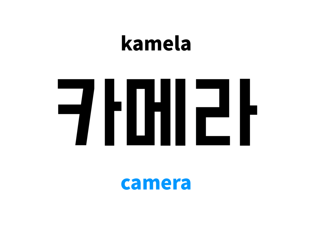 Camera in Korean: 카메라's meaning and pronunciation